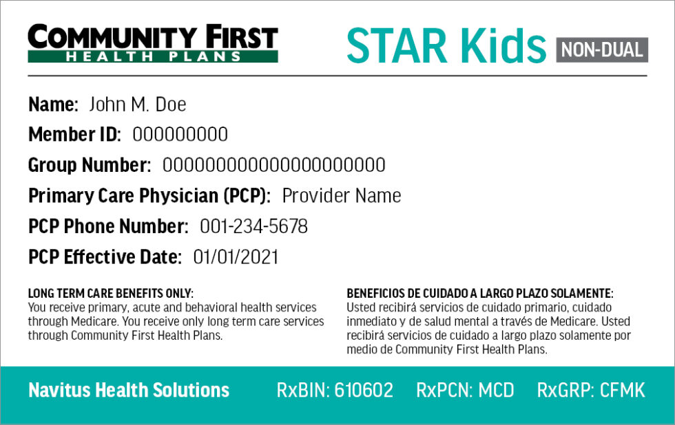 STAR KIDS - Community First Health Plans - Medicaid